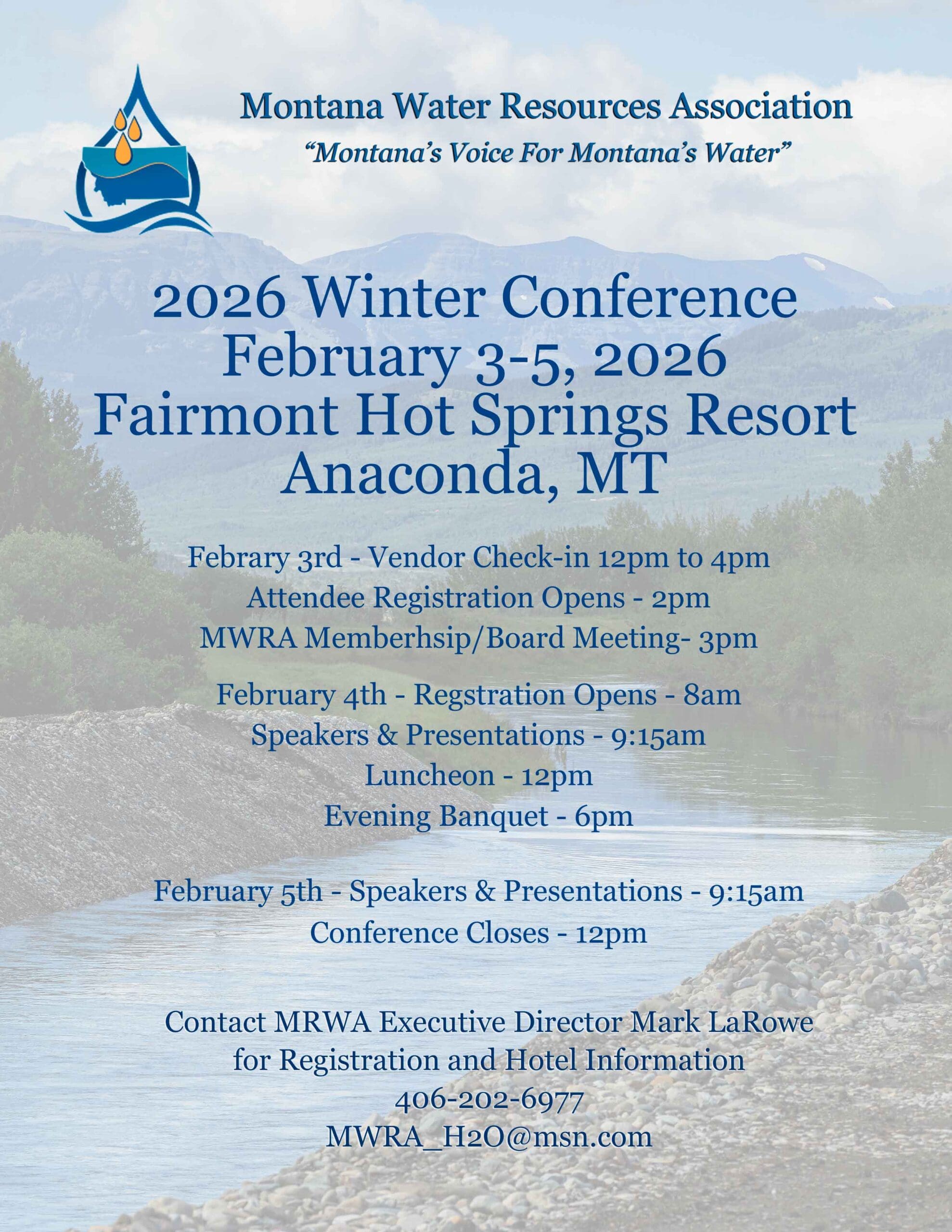 MWRA Winter Conference 2026; February 3-5, 2026 - Montana Water ...